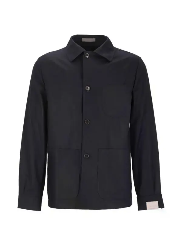 Corneliani Button-up Overshirt Jacket - Blue