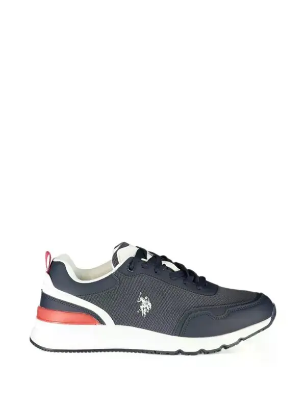 U.s. Polo Assn. Logo-embroidered Mesh-panel Sneakers - Blue