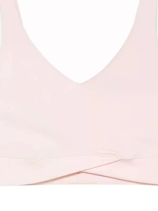 Repetto Crossover V-neck Sports Bra - Pink