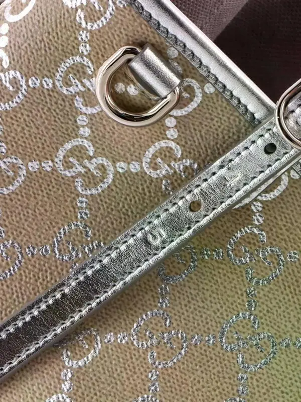 Gucci Emblem Gg Coated Canvas Small Tote Bag