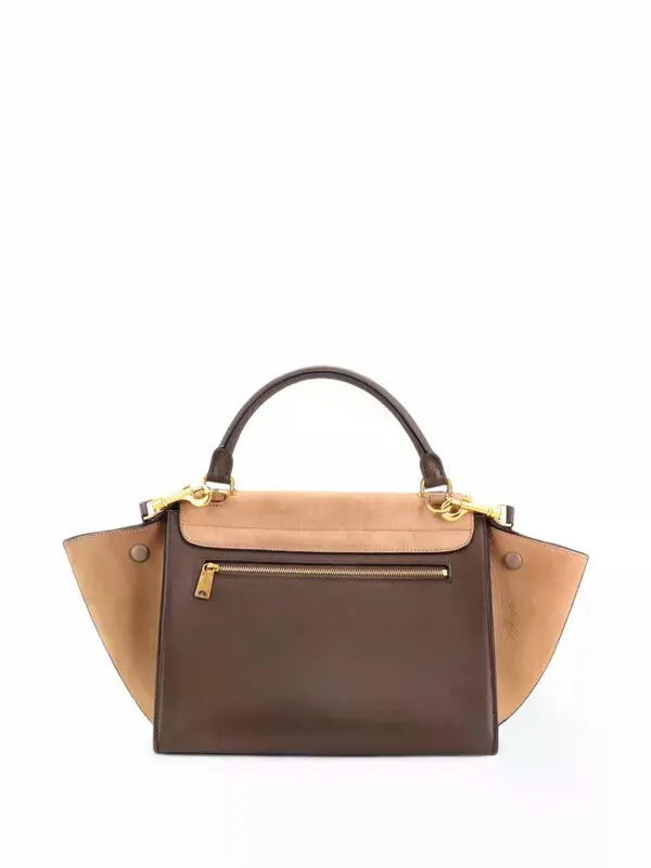 Celine Trapeze Bag Crocodile Embossed Nubuck Small Shoulder Bag