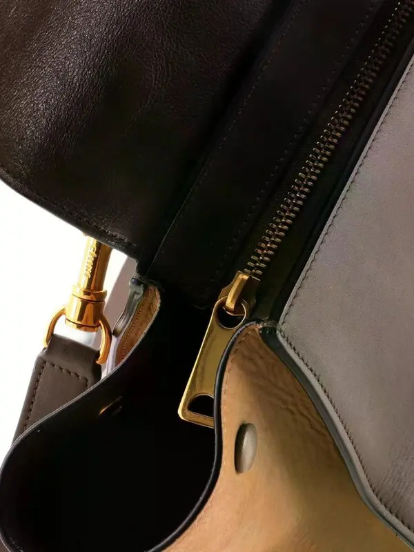 Celine Trapeze Bag Crocodile Embossed Nubuck Small Shoulder Bag