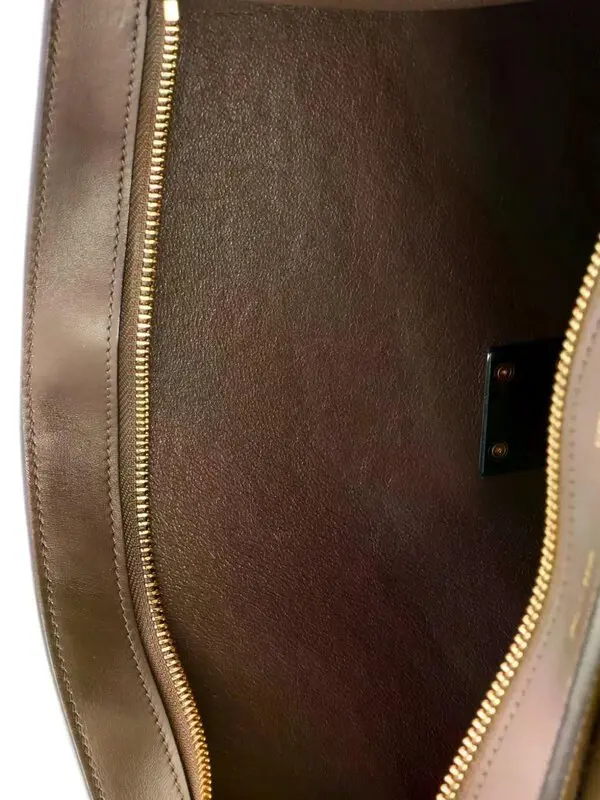 Celine Trapeze Bag Crocodile Embossed Nubuck Small Shoulder Bag