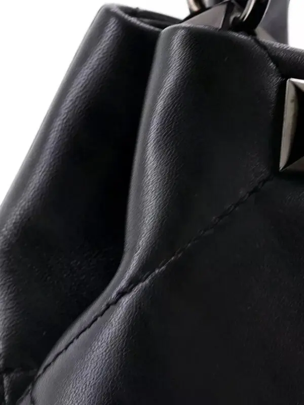 Valentino Garavani Roman Stud Top Handle Bag Quilted Leather Small Satchel
