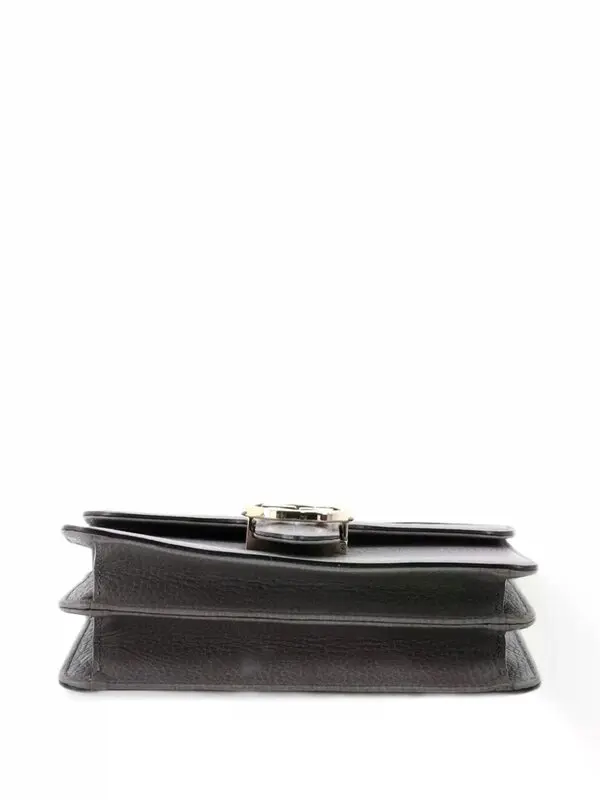 Gucci Interlocking Leather Small Shoulder Bag - Grey
