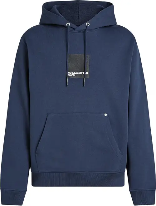Karl Lagerfeld Box Logo Hoodie - Black Iris