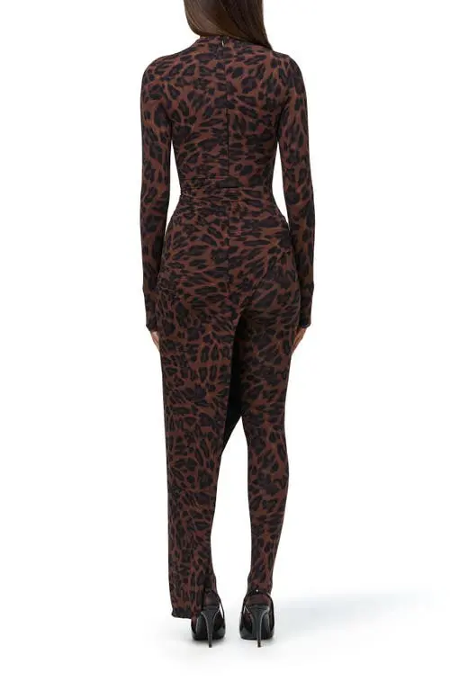 Naked Wardrobe Funnel Neck Long Sleeve Jumpsuit Dress