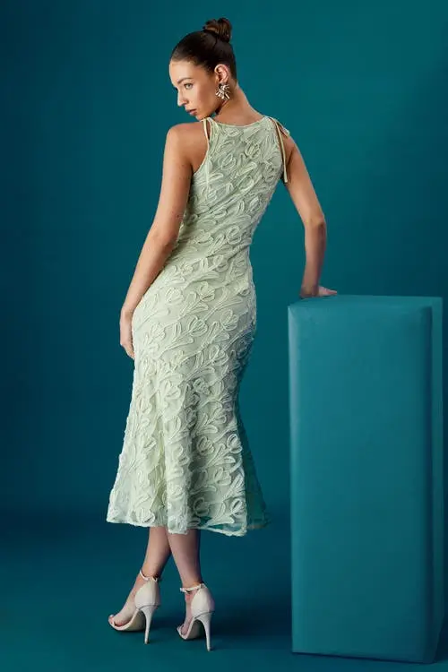 Coast Textured Sleeveless Midi Dress