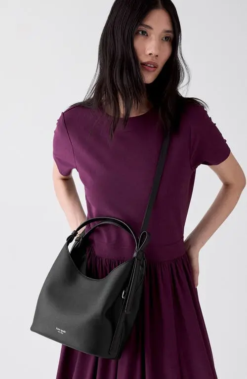 Kate Spade New York Loop Pebbled Leather Carryall Tote - Black