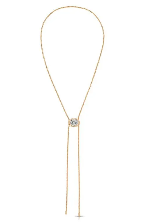 Ettika Crystal Bezel Bolo Necklace - Clear