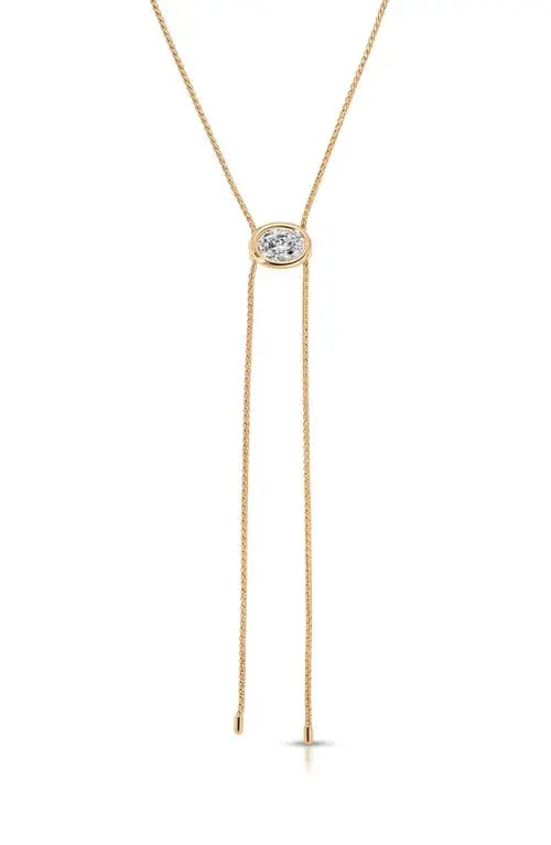 Ettika Crystal Bezel Bolo Necklace