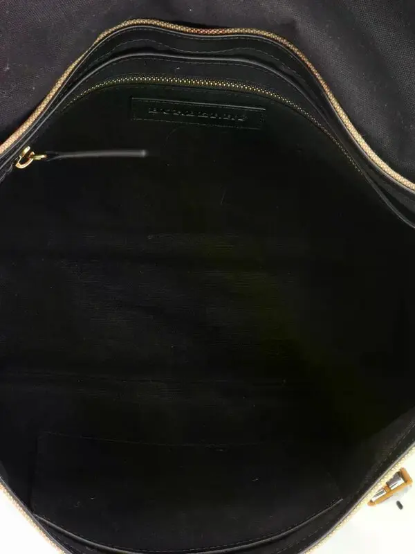 Burberry Baildon Messenger Bag House Check Canvas Large Crossbody Bag
