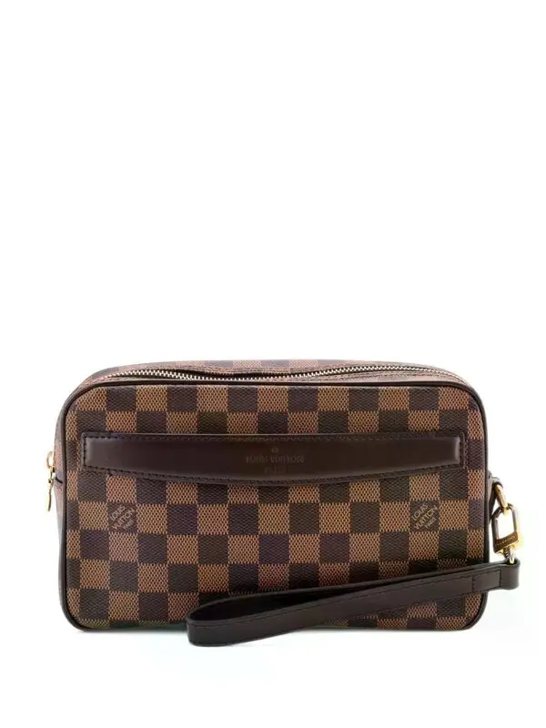 LOUIS VUITTON Saint Paul Pochette Damier Clutch Bag - Brown