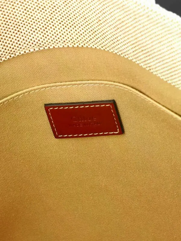 Chloé Woody Canvas With Leather Medium Tote Bag - Neutrals