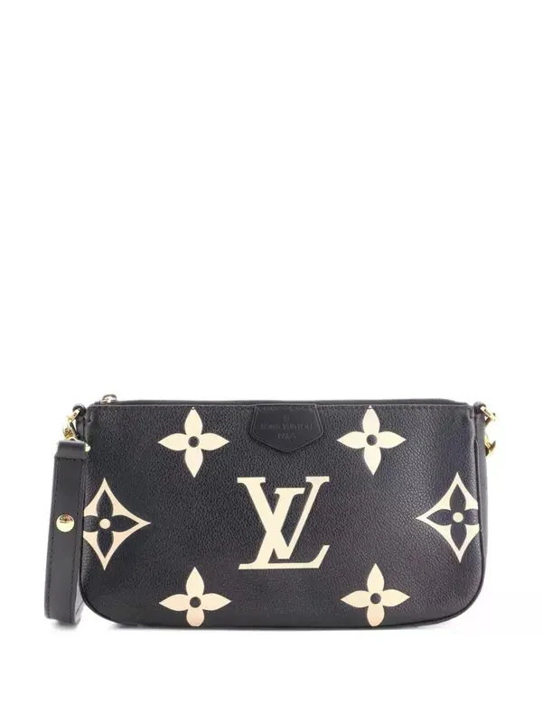 LOUIS VUITTON Multi Pochette Accessoires Bicolor Monogram Empreinte Giant Crossbody Bag - Black