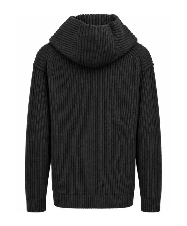 C.P. COMPANY Lambswool Hooded Lens Zip Sweater