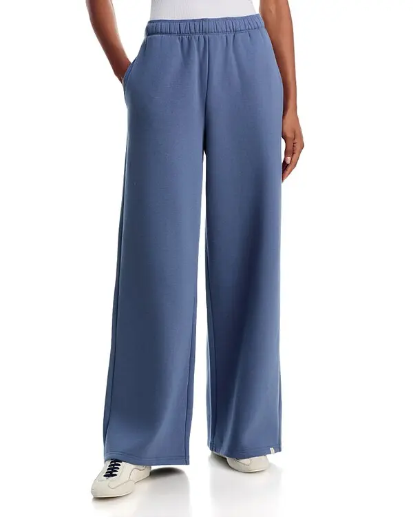 Tkees Ceramic Fleece Wide Leg Sweatpants - Navy