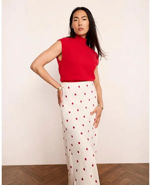 Mint Velvet Polka Dot Slip Skirt