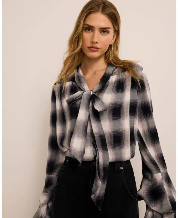 Mint Velvet Check Blouse