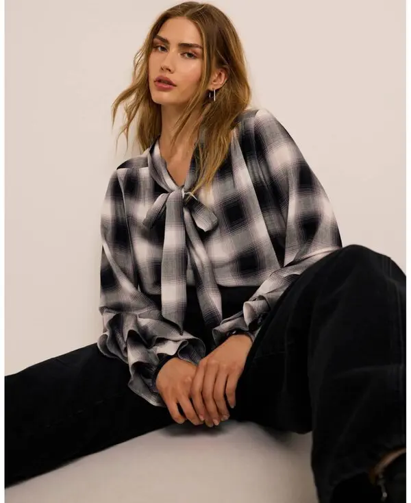 Mint Velvet Check Blouse