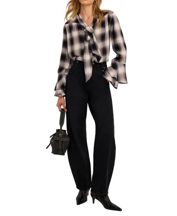 Mint Velvet Check Blouse