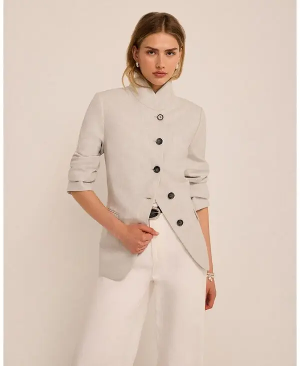 Mint Velvet High Neck Blazer