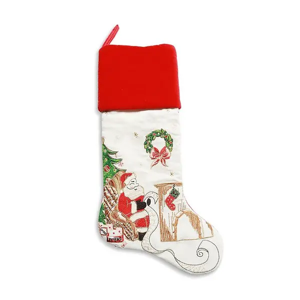 KIM SEYBERT Santa Fireplace Stocking