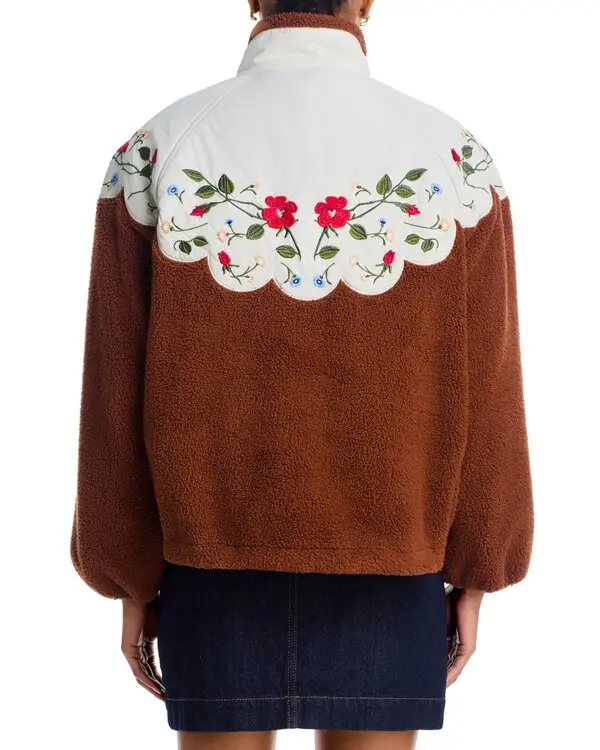 The Great. The Plush Wildflower Pullover Top