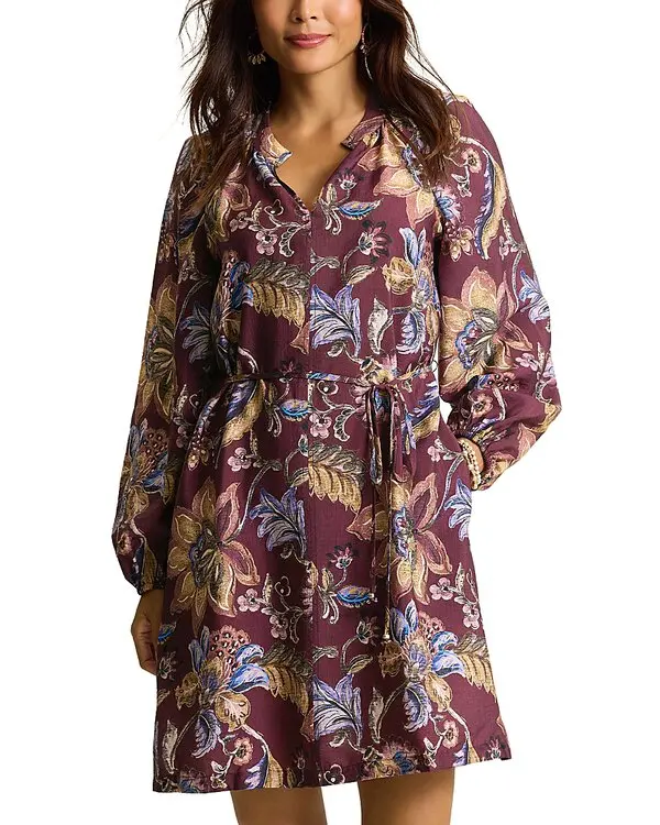 Tommy Bahama Mesa Shores Printed Tie Waist Mini Dress