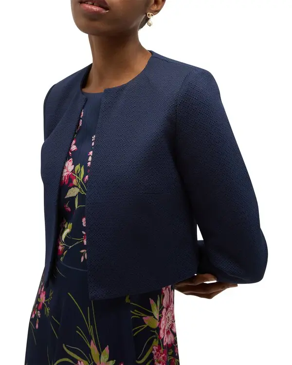 HOBBS LONDON Elize Cropped Boxy Jacket - Midnight Navy