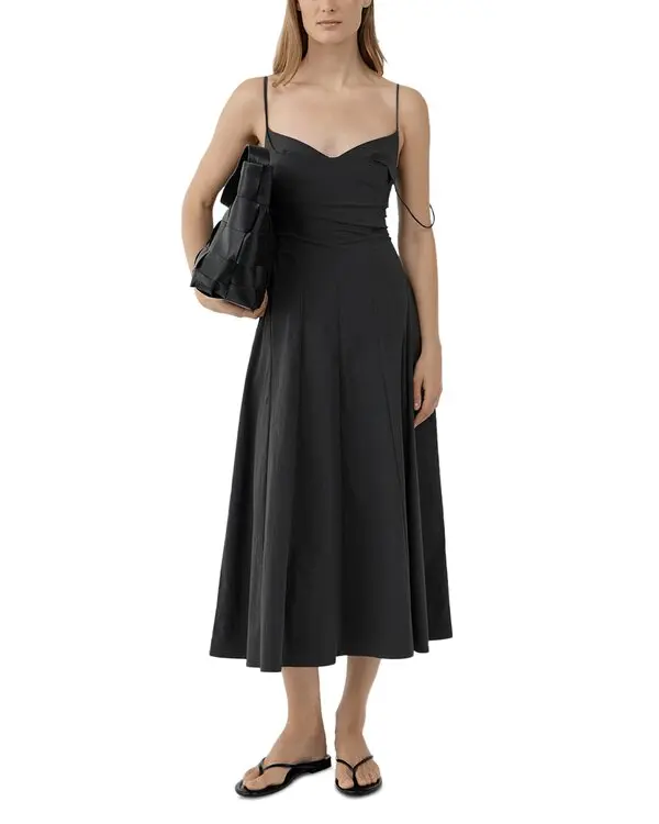 ST. AGNI Paneled Bustier Midi Dress