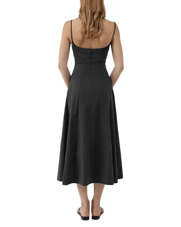ST. AGNI Paneled Bustier Midi Dress