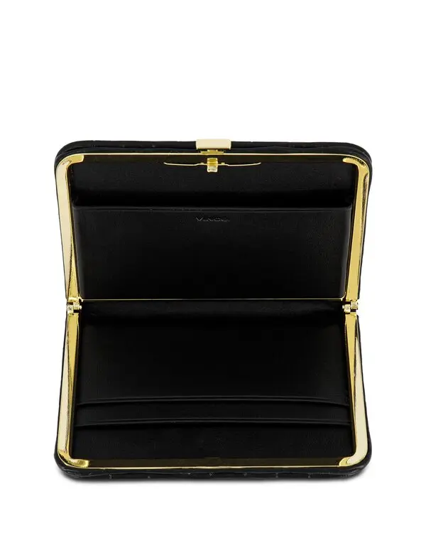 Vince Croc-embossed Leather Frame Wallet