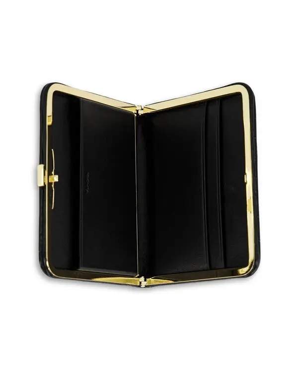 Vince Croc-embossed Leather Frame Wallet