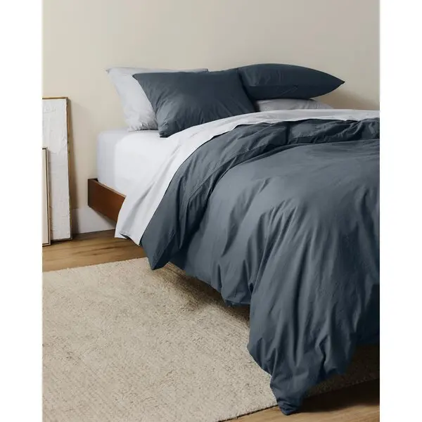 PARACHUTE Percale Fitted Sheet, Full - Sky