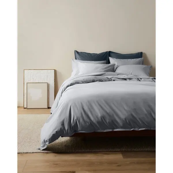 PARACHUTE Egyptian Cotton Percale Fitted Sheet, Queen - Sky