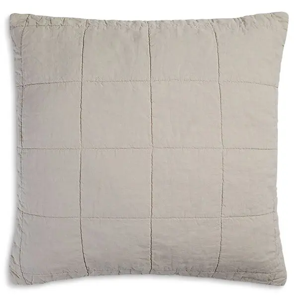 PARACHUTE Linen Box Quilted Sham, Euro - Bone