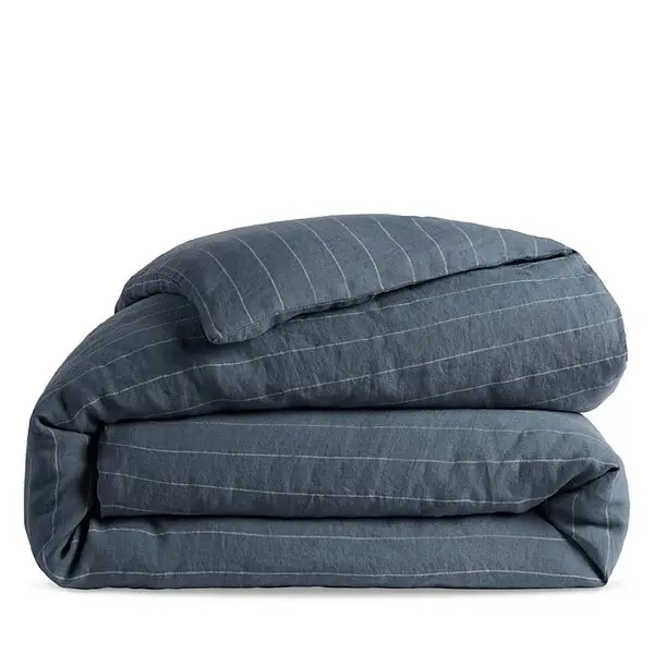PARACHUTE Linen Duvet Cover, King/california King - Dusk Stripe