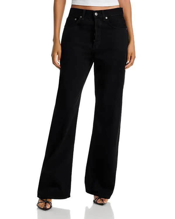 Acne Studios Cotton Wide Leg Jeans - Black