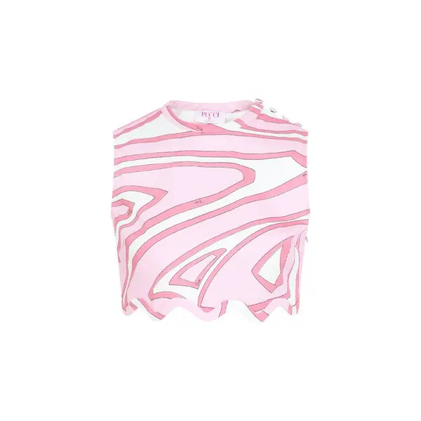 Emilio Pucci Printed Sleeveless Crop Top - Multicolour