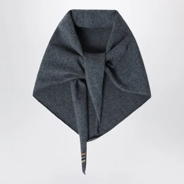 Extreme Cashmere Extreme Soft Mini Cashmere Bandana With Rolled Edges - Grey