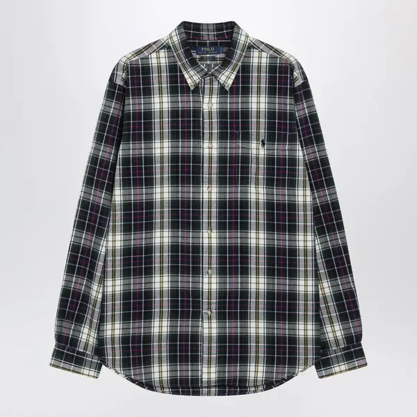 Polo Ralph Lauren Tartan Brushed Oxford Button-down Shirt With Embroidered Pony - Blue