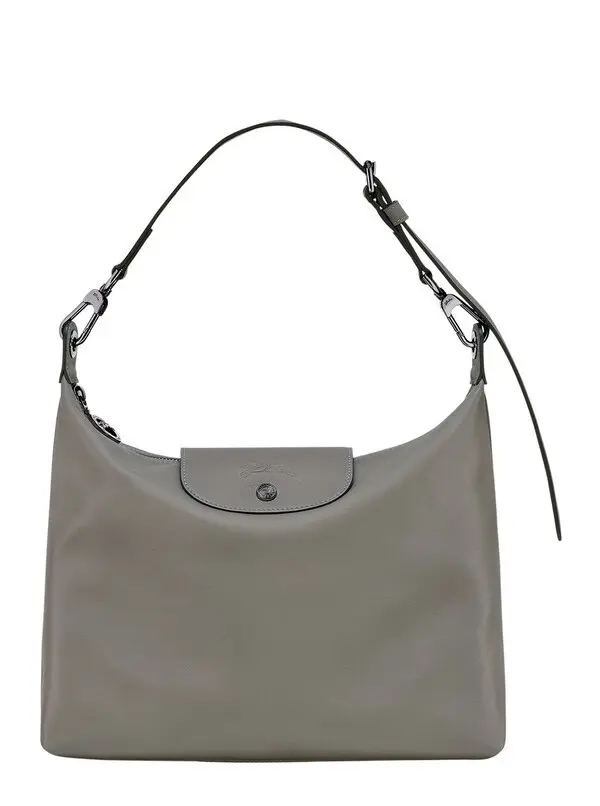 Longchamp Le Pliage Xtra Medium Shoulder Handbag With Embossed Logo In Leather