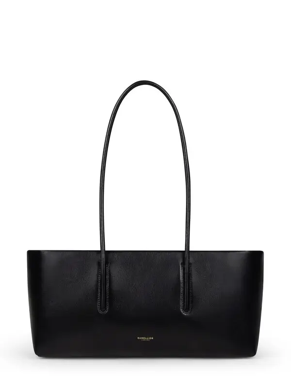 DEMELLIER The Stockholm Mini Leather Shoulder Handbag With Zip Pocket - Black