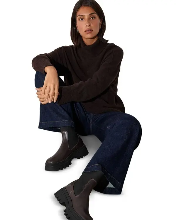 Whistles Hatton Chunky Leather Chelsea Boots