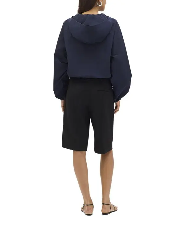 Another Tomorrow Recycled Nylon Short Blouson - Navy