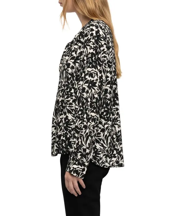 Zadig&Voltaire Tink Printed Split Neck Blouse
