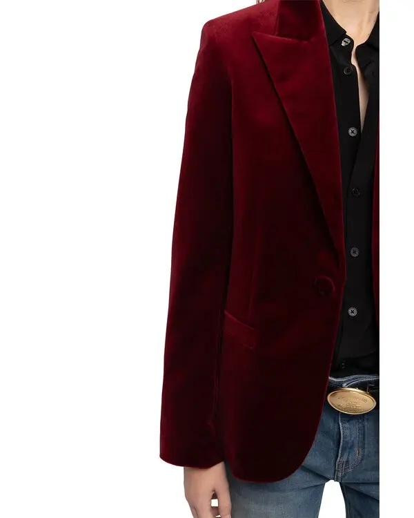 Zadig&Voltaire Vavy Velvet Single Button Jacket