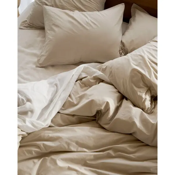 PARACHUTE Percale Side Open Standard Pillowcase, Pair