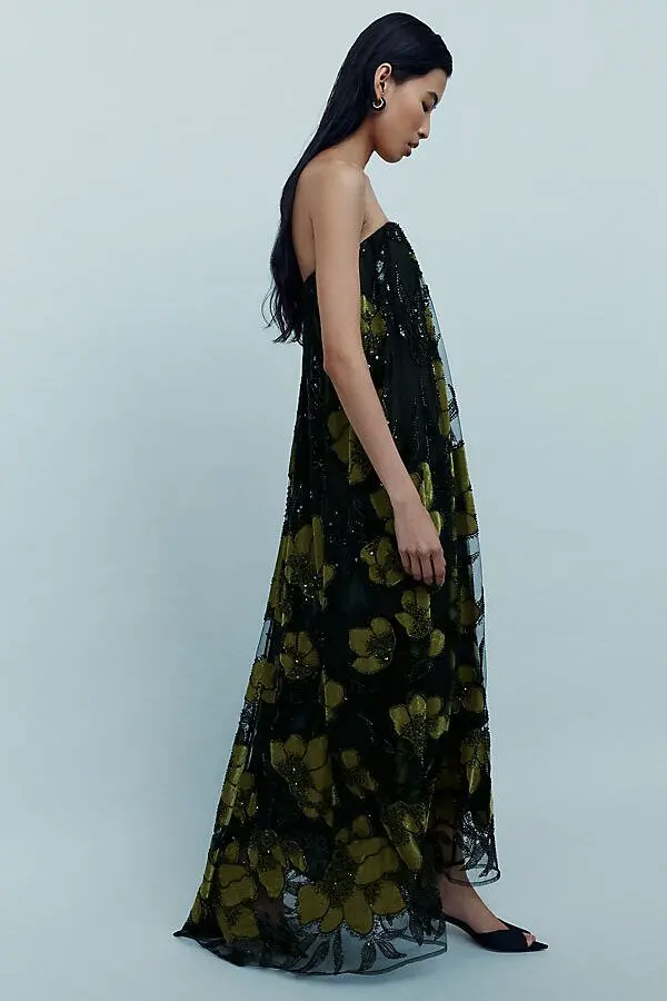 HELSI Margot Velvet Burnout Midi Dress